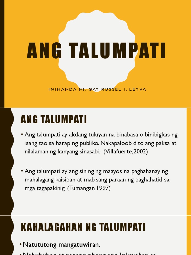 Ang Talumpati | PDF