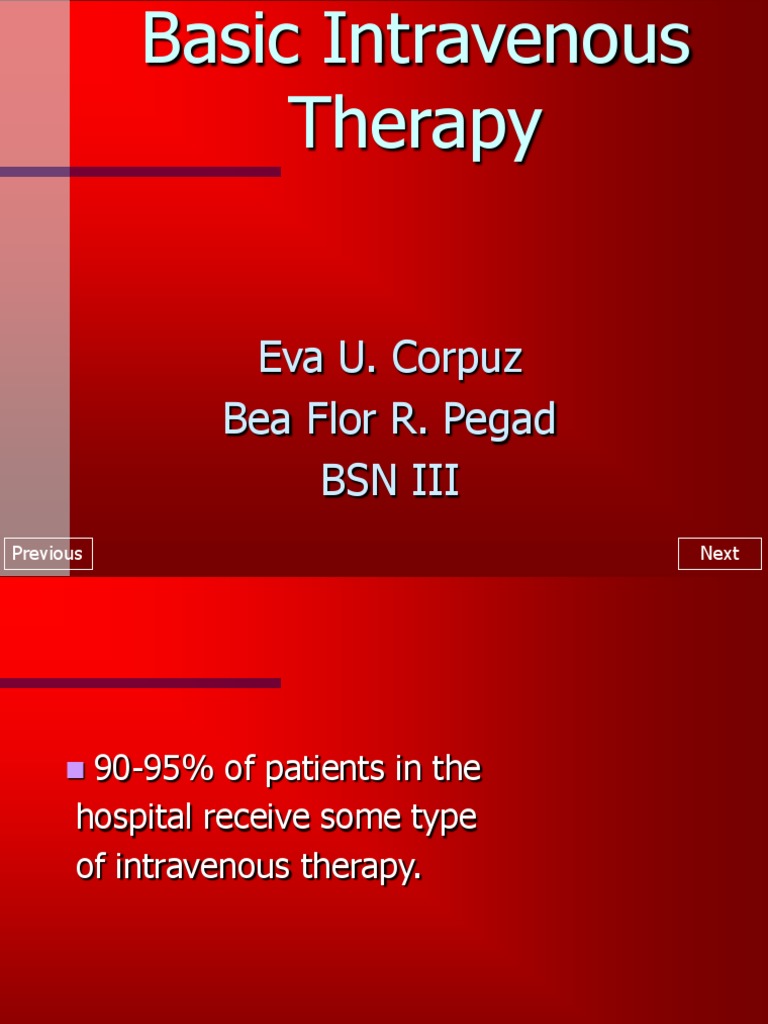 Basic IV Therapy | PDF | Intravenous Therapy | Vein