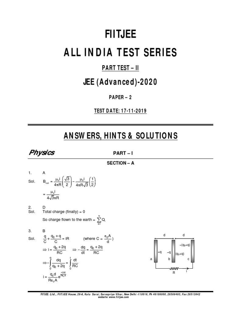 Advanced Fiitjee Paper | PDF | Elementary Mathematics | Elementary Geometry