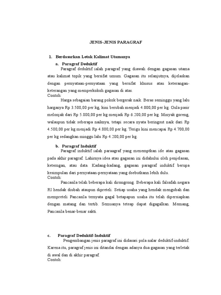 Modul E-Learning Pertemuan Ke-10 (Jenis-Jenis Paragraf) | PDF