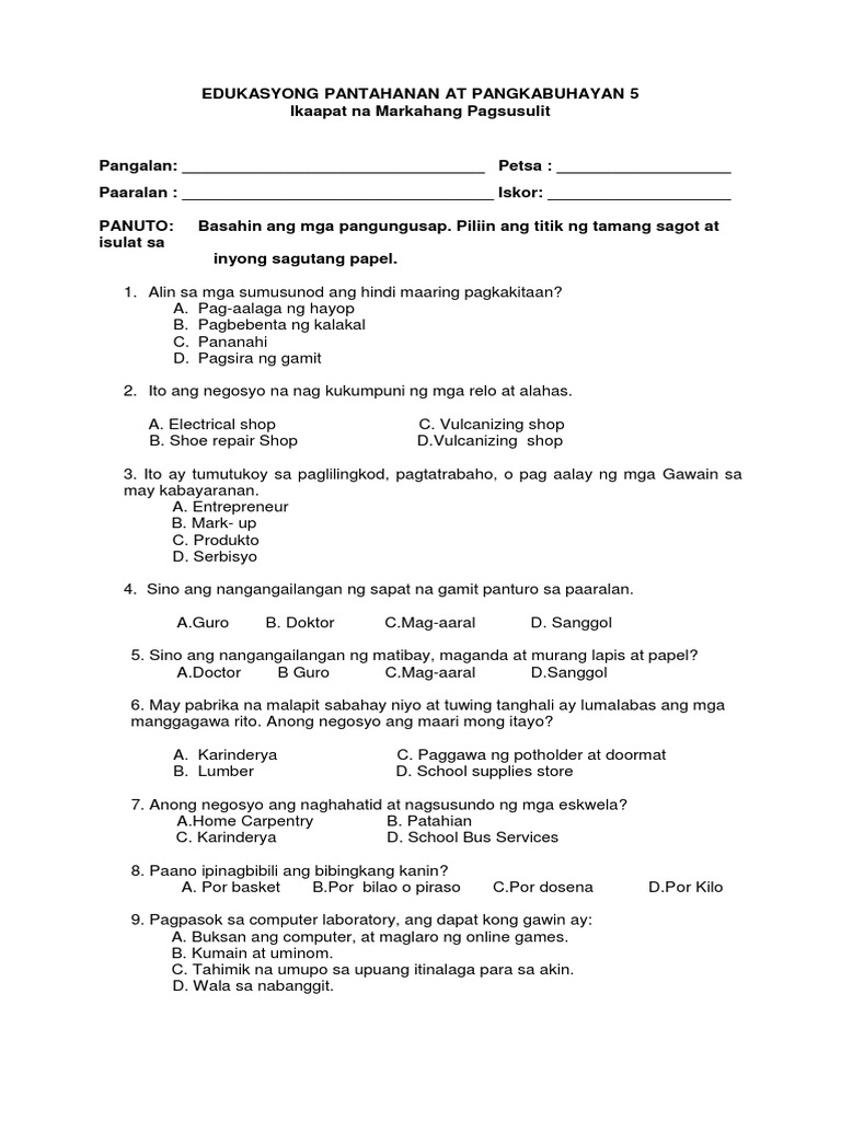 PT Epp-Ict-5 Q1 | PDF