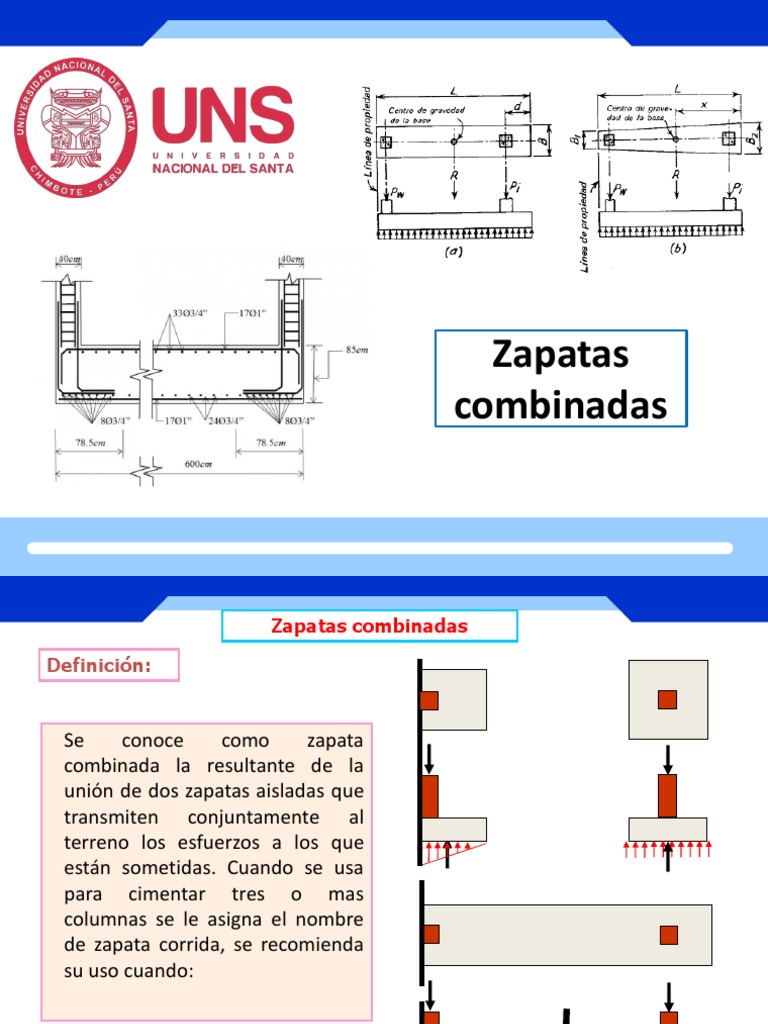 Análisis estructural y dimensionamiento de una zapata combinada para ...