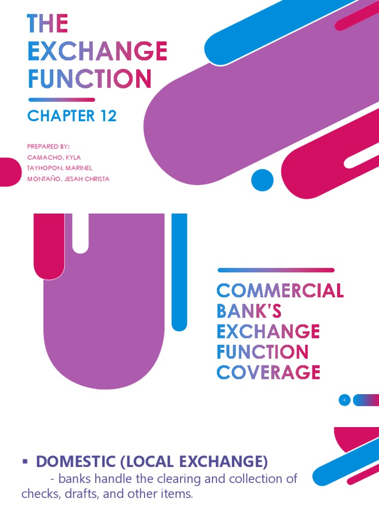 The Exchange Function | PDF | Cheque | Balance Of Payments