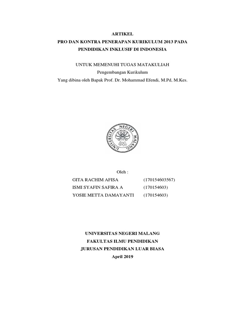 Artikel Pro Kontra K13 | PDF Artikel Pro Kontra K13 | PDF