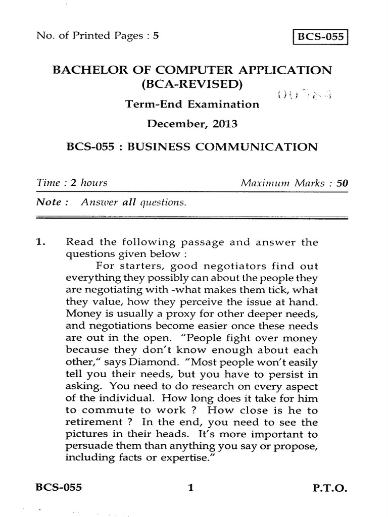 BCS 055 Dec 2013 | PDF | Negotiation | Psychological Concepts