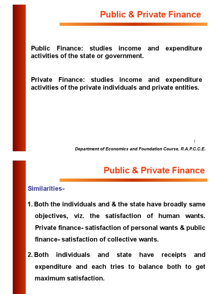 Private and Public Finance | PDF | Public Finance | Resource