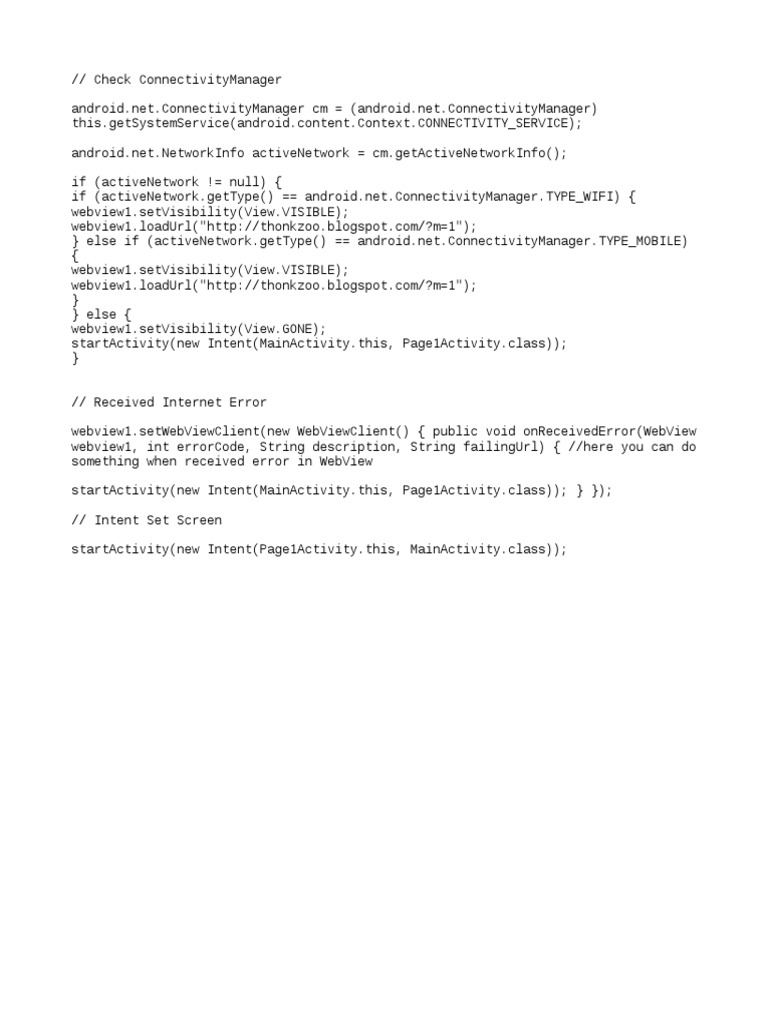 Check Android Network Connectivity | PDF | Business | Computers