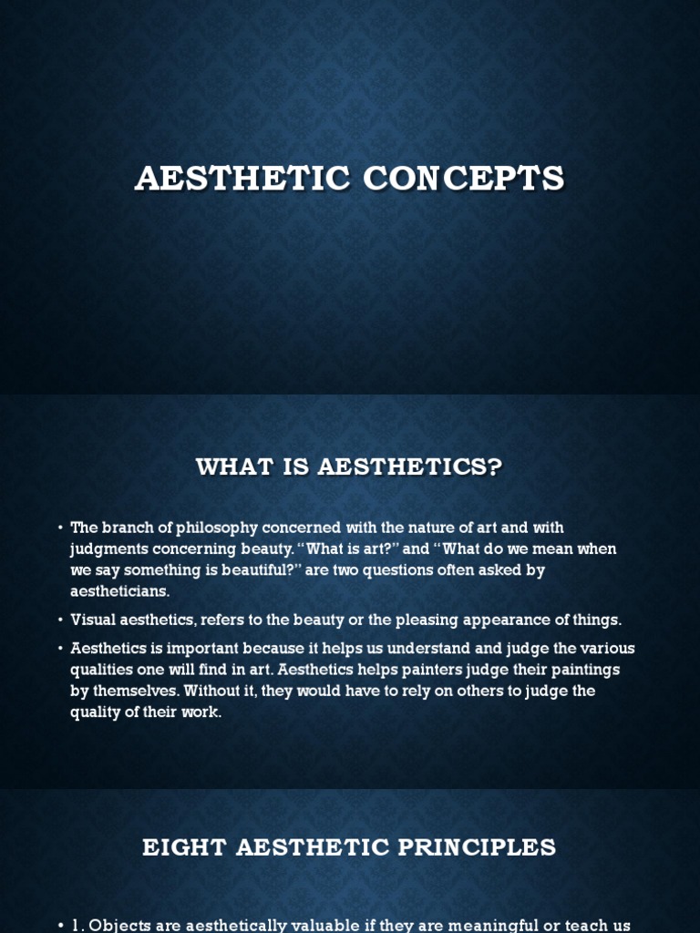 Understanding Aesthetics: An Exploration of Aesthetic Concepts ...