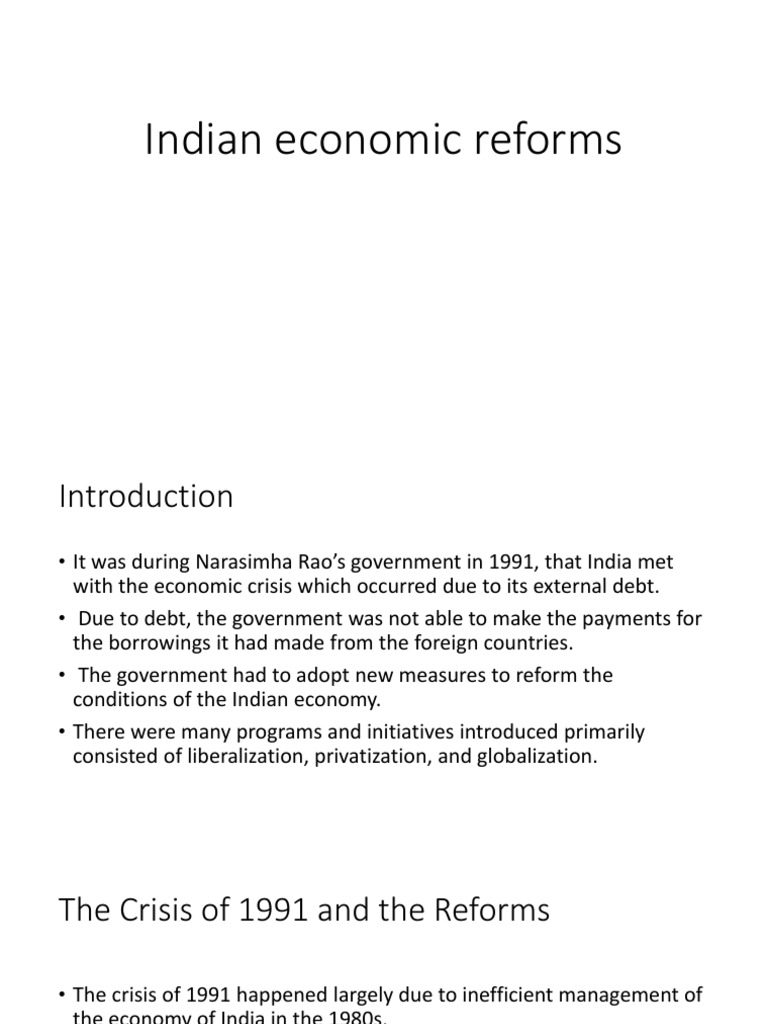 India’s 1991 Economic Reforms Explained | PDF | Privatization | Labour Law