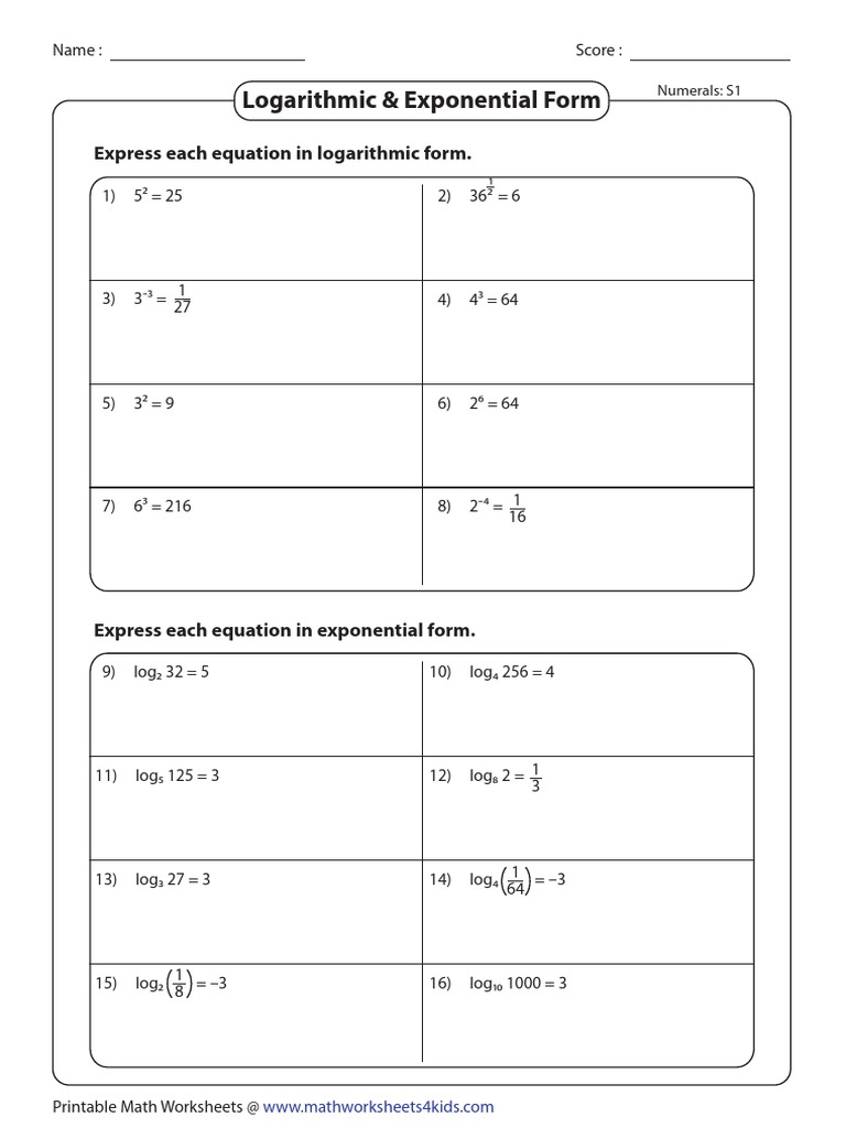 Log Exp Form Num1 | Download Free PDF | Mathematical Objects | Complex Analysis