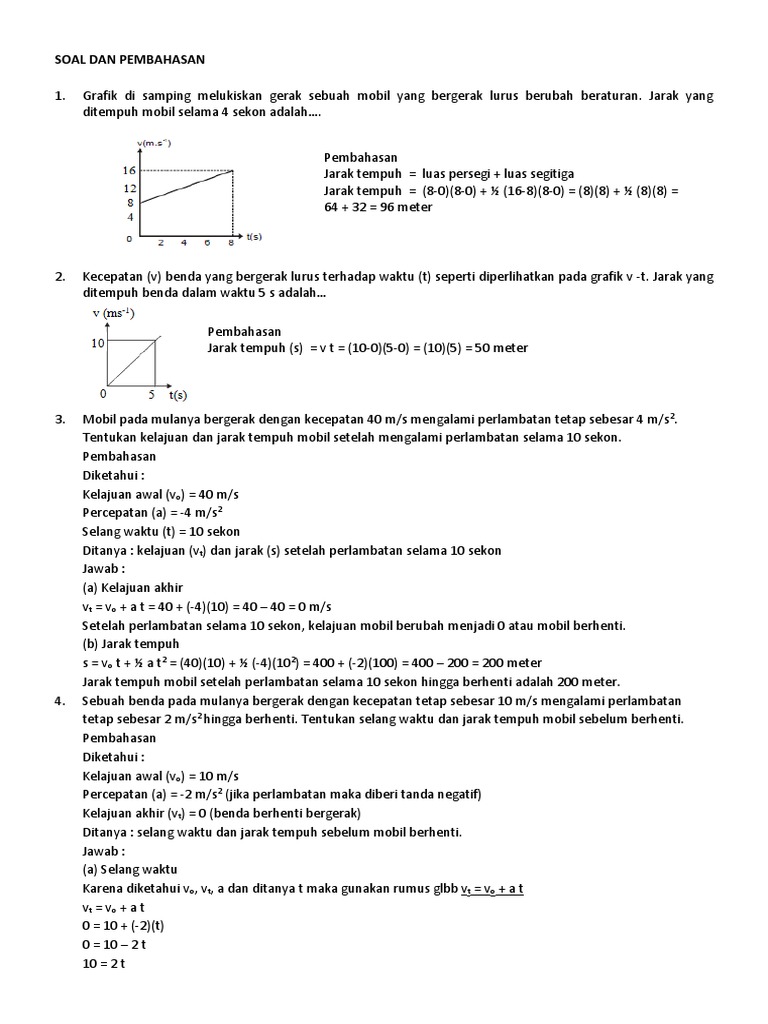 Soal Glb Dan Glbb Kls 8 Pdf