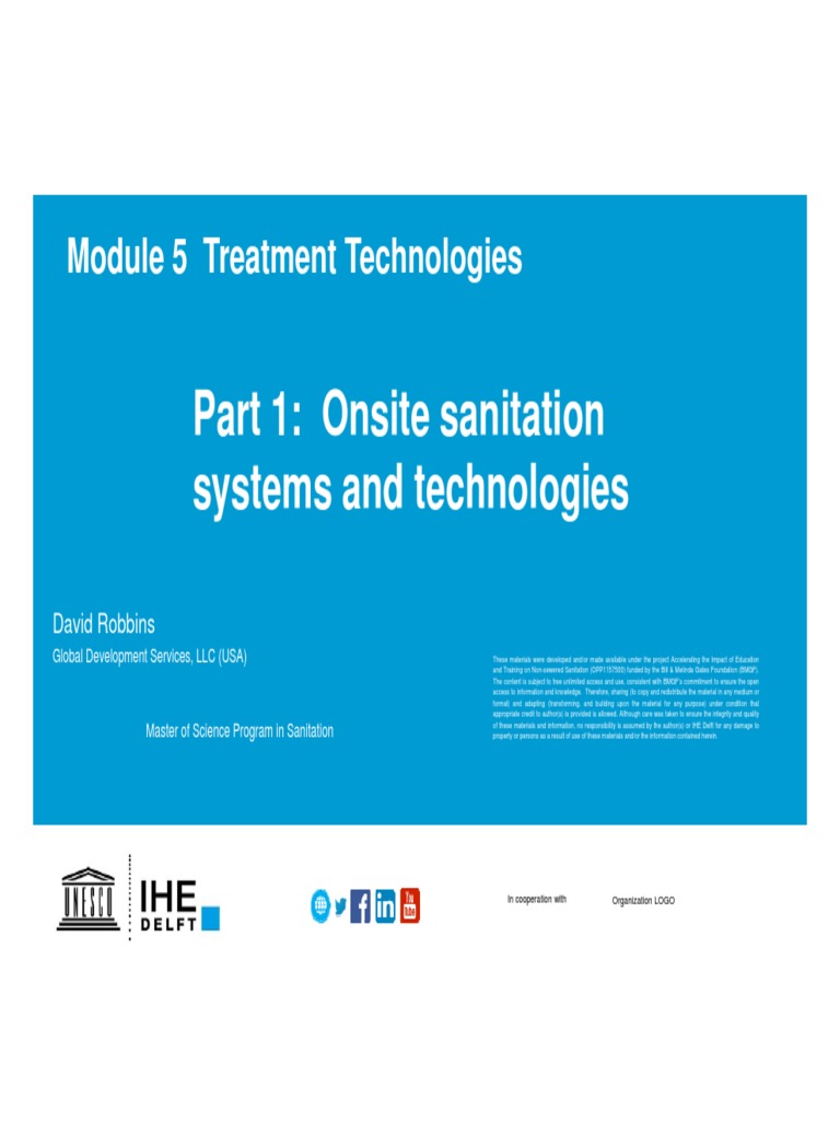 01 - Onsite Sanitation Technologies | PDF | Sewage Treatment | Wastewater