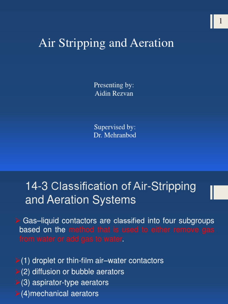 Air Striping & Aeration | Download Free PDF | Chemical Engineering ...