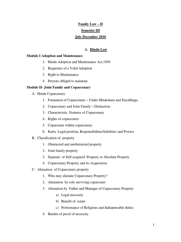 Family Law - 2 | PDF | Inheritance | Property