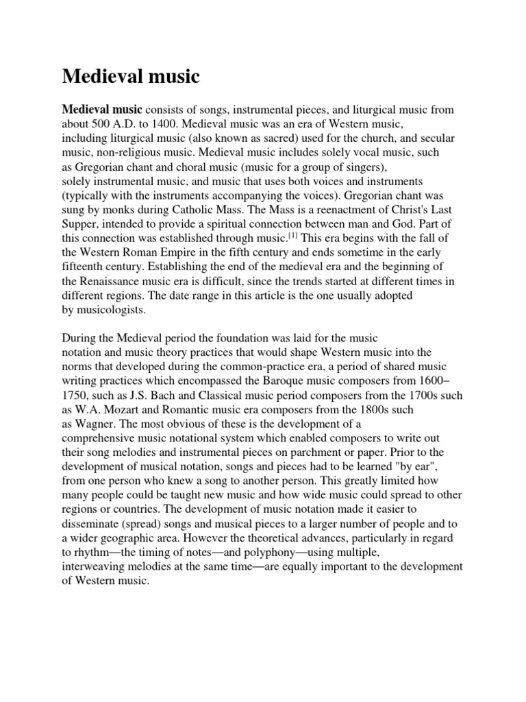 Medieval Music | PDF | Baroque Music | Musicology