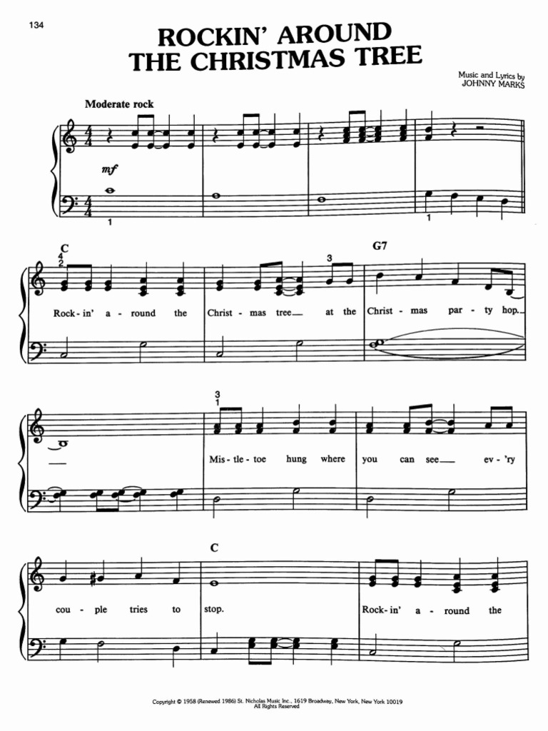 Rockin' Around The Christmas Tree (Easy Version) | PDF