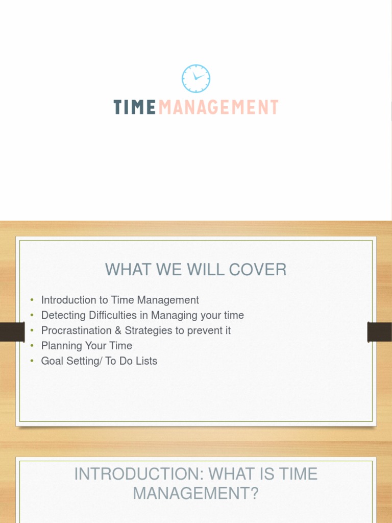 Time Management Powerpoint | PDF | Procrastination | Professional Skills