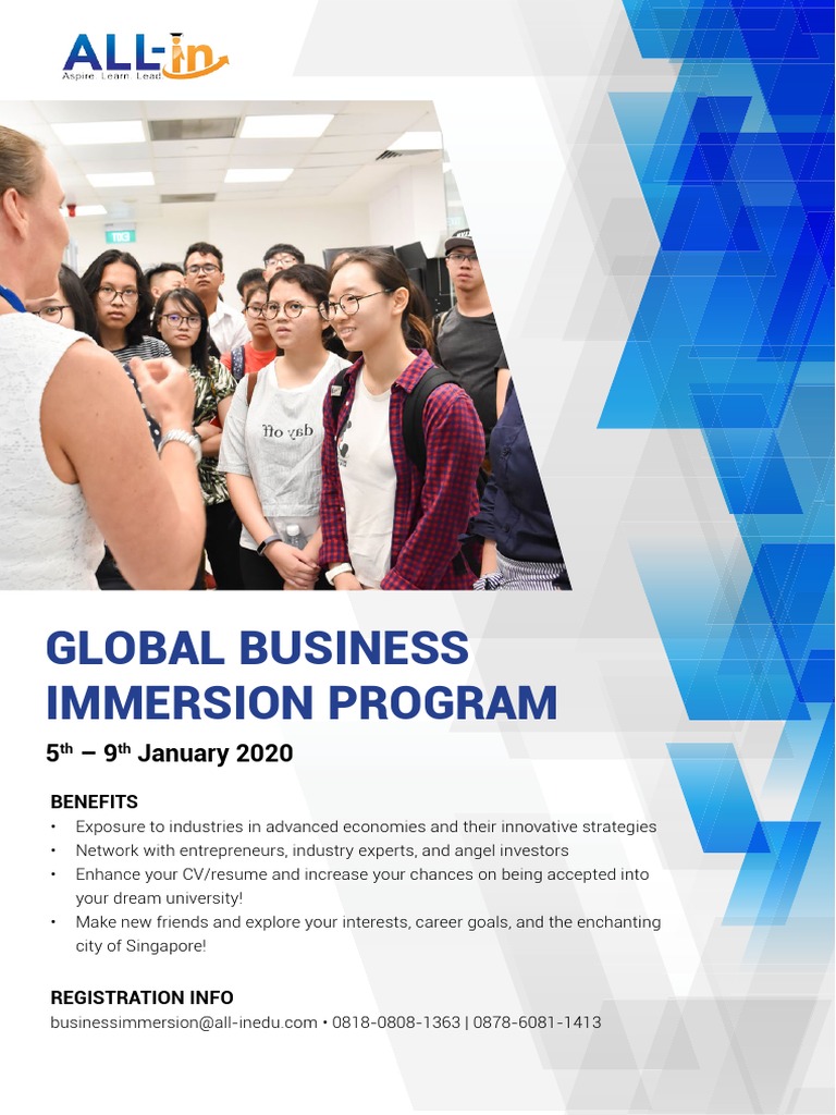 Singapore Business Immersion Program | PDF | Startup Company | Small ...