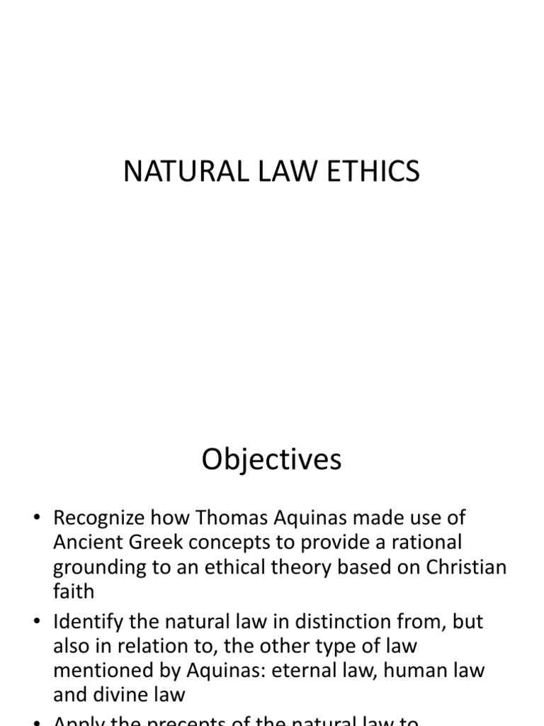 Aquinas's Natural Law Ethics Explained | PDF | Thomas Aquinas | Natural Law