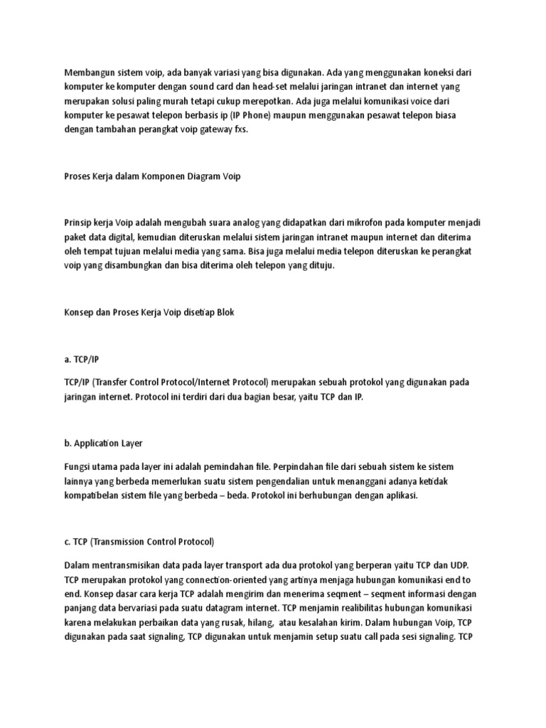 Proses Kerja Dalam Komponen Diagram VoIp-WPS Office | PDF