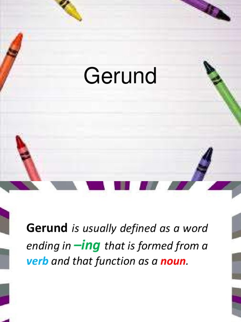 Gerund 170209063659 | PDF | Object (Grammar) | Verb