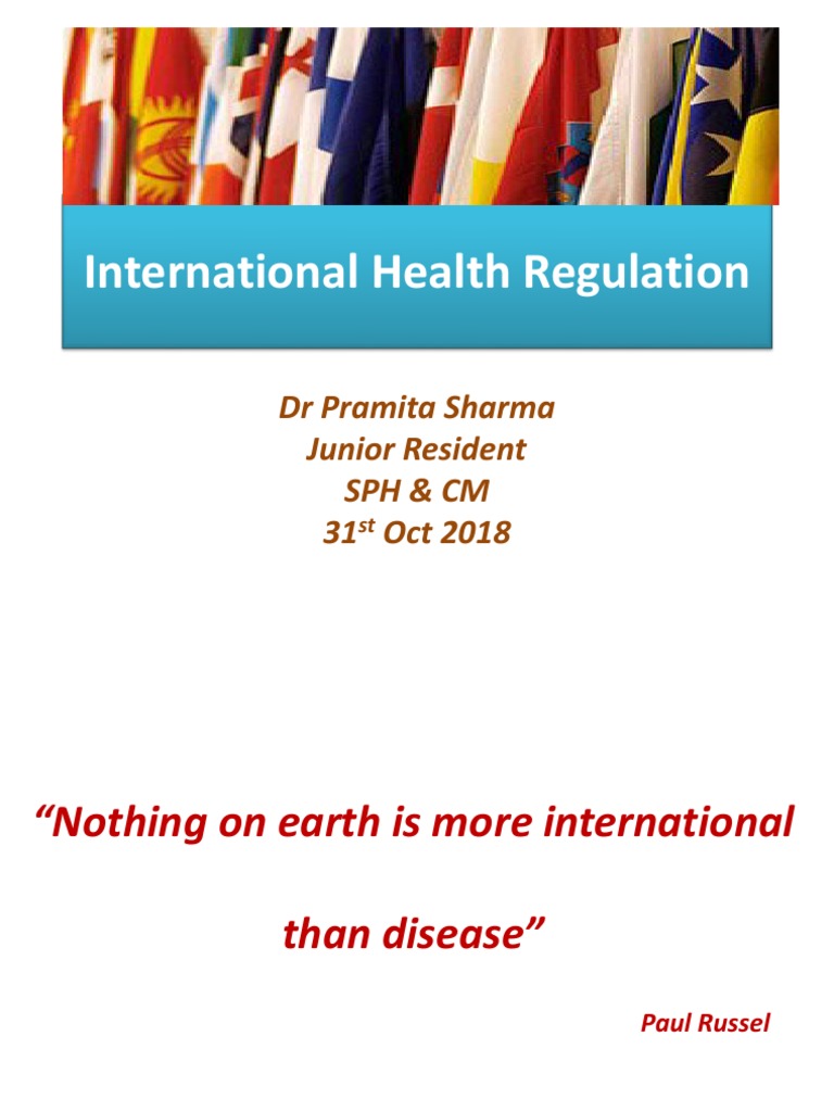 International Health Regulation | PDF | Public Health | Medical Humanities