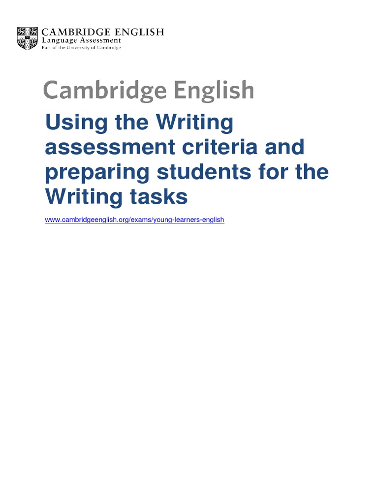Writing Assessment Criteria for YLE | PDF | Adjective | Adverb