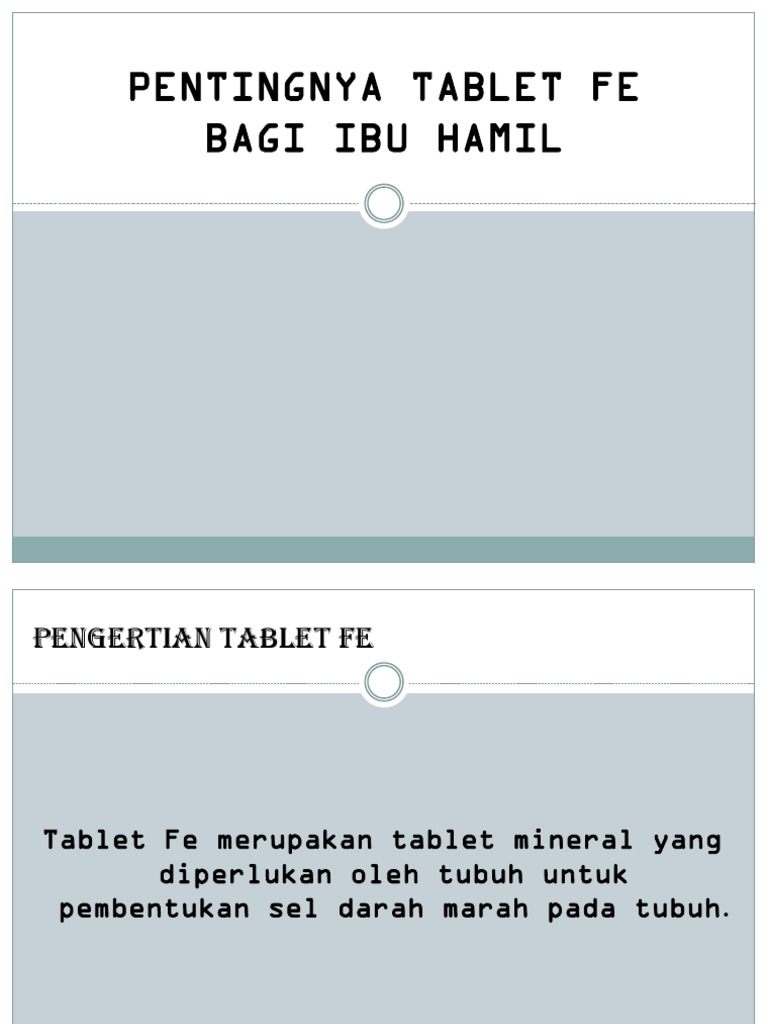 Tablet Fe | PDF