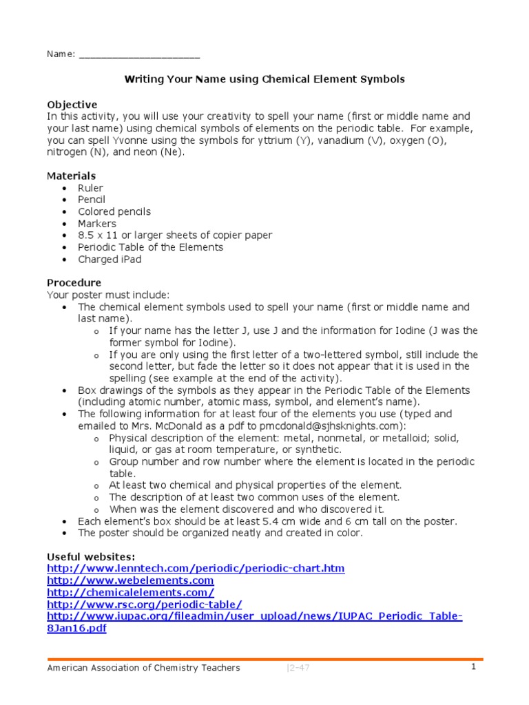 Activity Periodic Table | PDF | Chemical Elements | Periodic Table