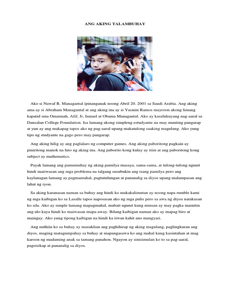 Ang Aking Talambuhay | PDF