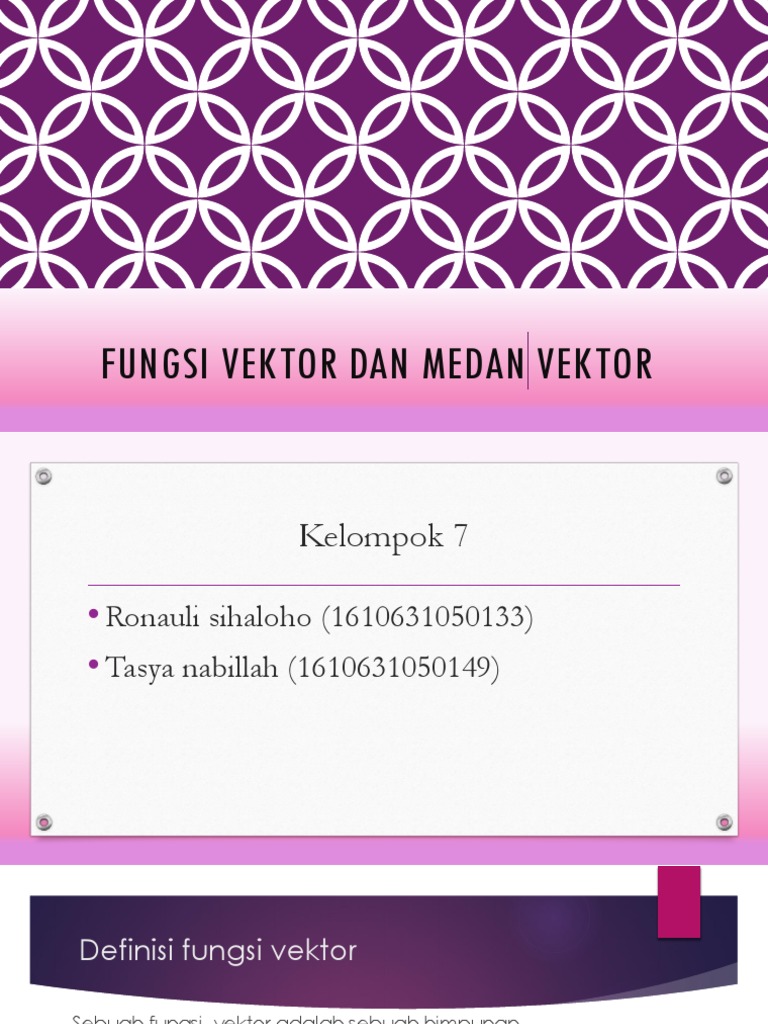 Fungsi Vektor Dan Medan Vektor | PDF