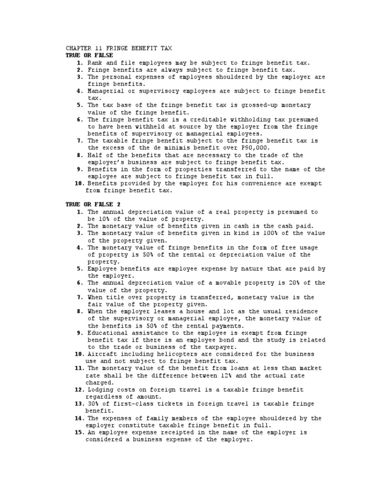 IncomeTax Banggawan Ch11 | Download Free PDF | Employee Benefits | Expense