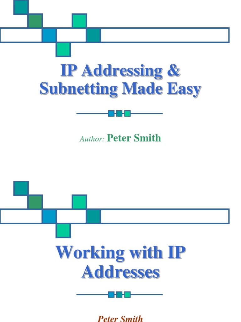 Pjsmith IP Addressing Subnetting Made Easy | PDF | Ip Address | Computer Network