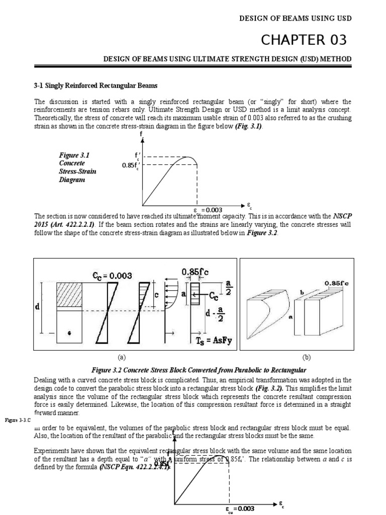 Ultimate Strength Design of Beams | PDF | Beam (Structure) | Ultimate ...