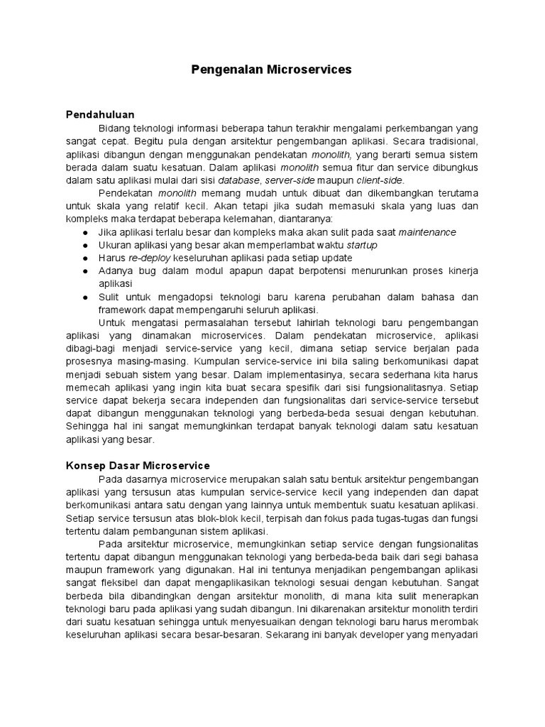 Pengenalan Microservices | PDF