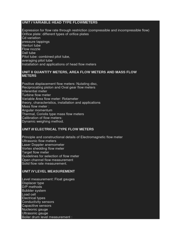 Unit I MCQ Ii-2 | PDF | Flow Measurement | Airspeed