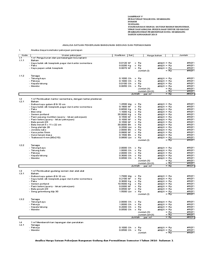 BOQ Kontruksi WorkShop V3 | PDF