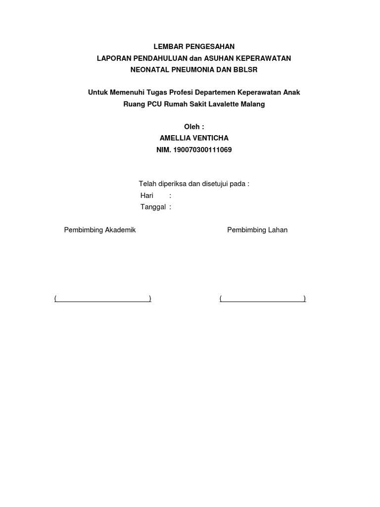 LP Neonatal Pneumonia | PDF