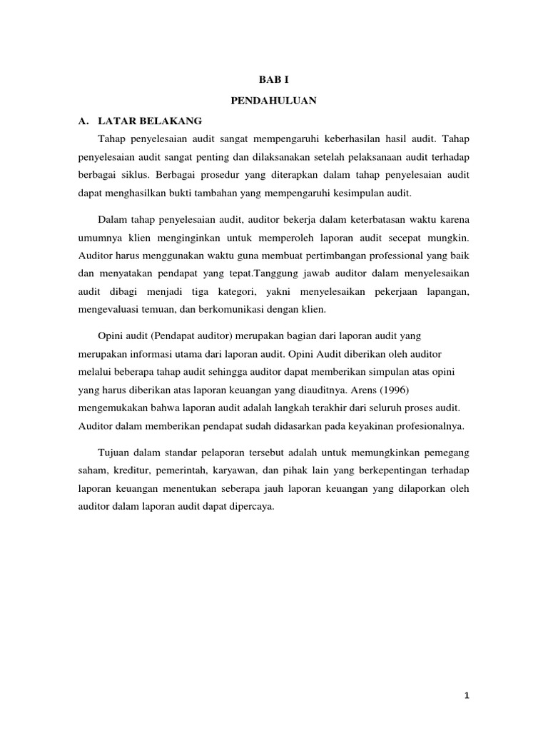 Penyelesaian Audit (Opini Dan Laporan Audit), Subsequent Events, Dual ...