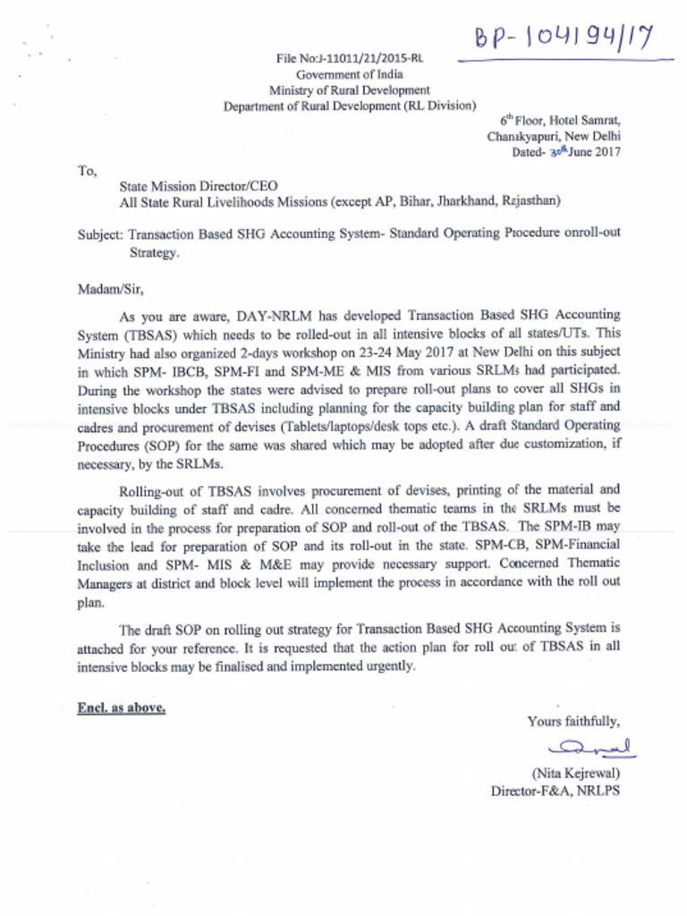 SOP With Letter | PDF