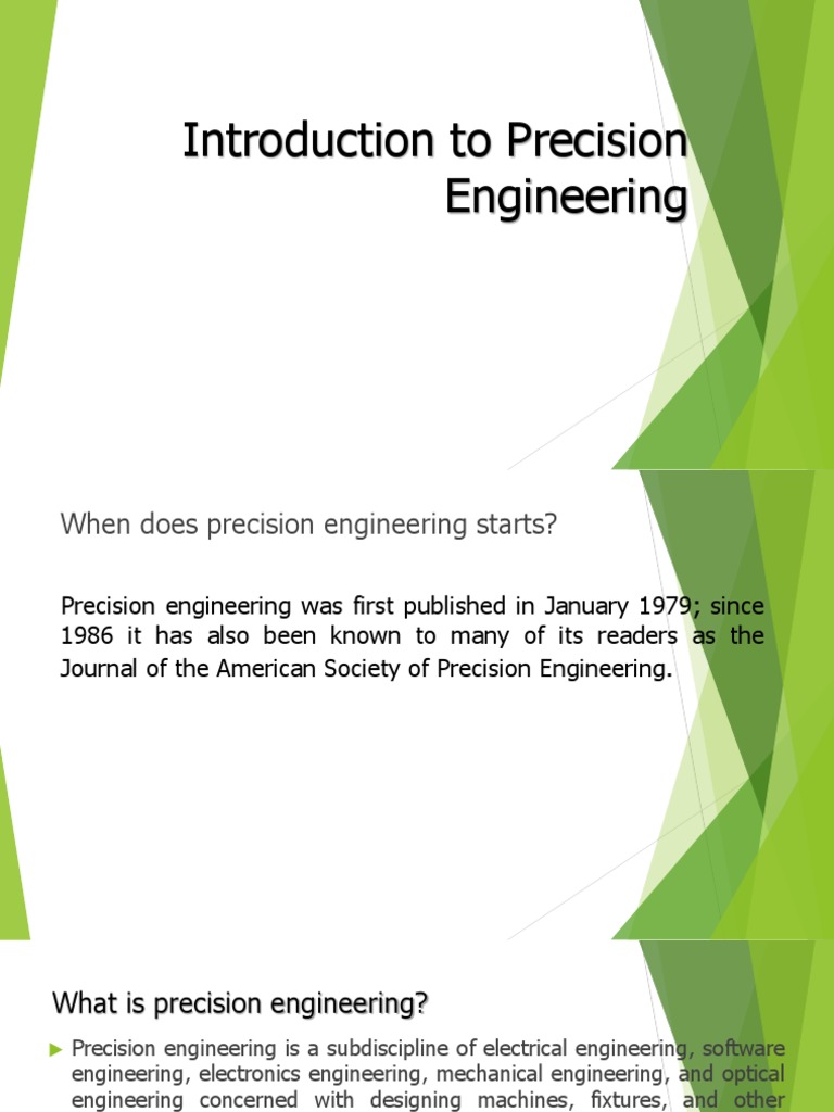 Introduction To Precision Engineering | PDF | Accuracy And Precision | Measurement