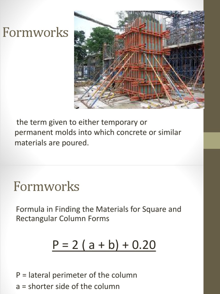 Formwork Estimation for Concrete Walls | PDF | Area | Lumber