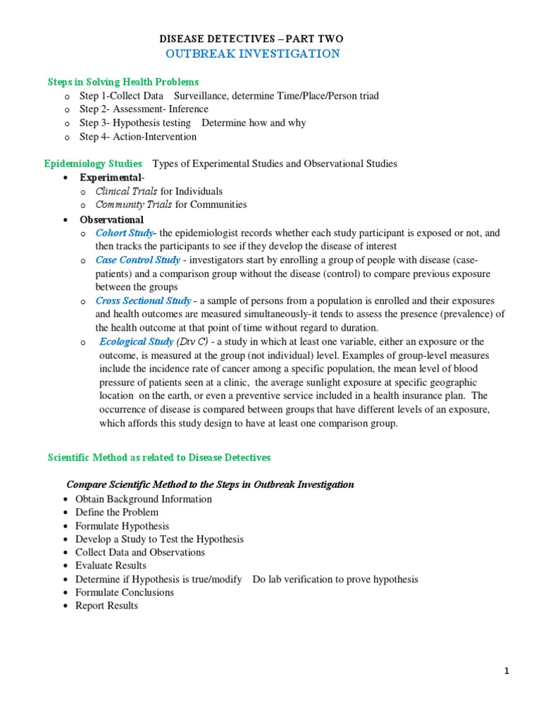 2019 Disease Detectives Case Study | PDF | Relative Risk | Epidemiology