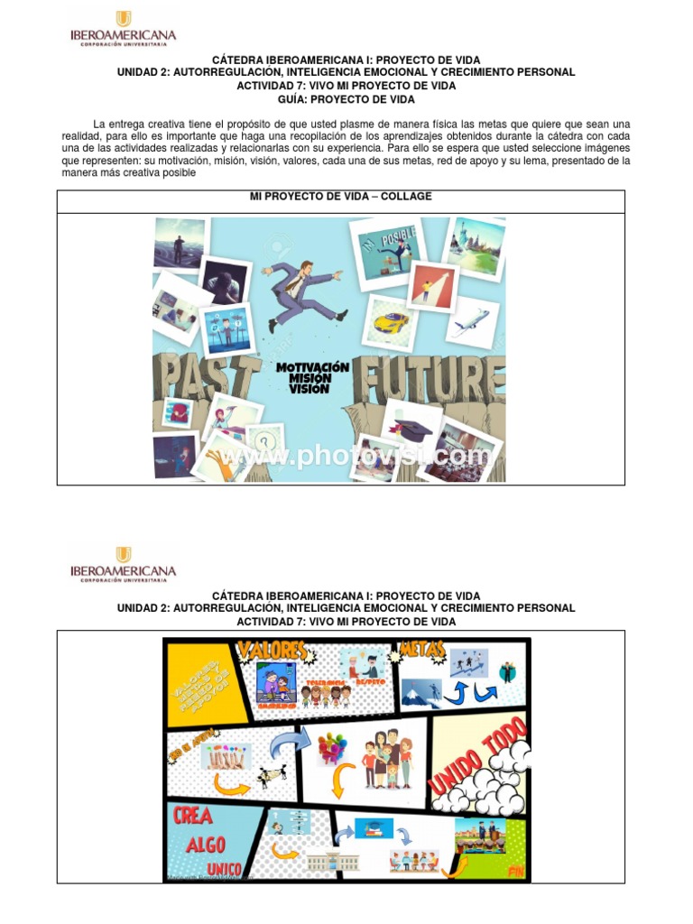 Guía Mi Proyecto de Vida Collage | PDF