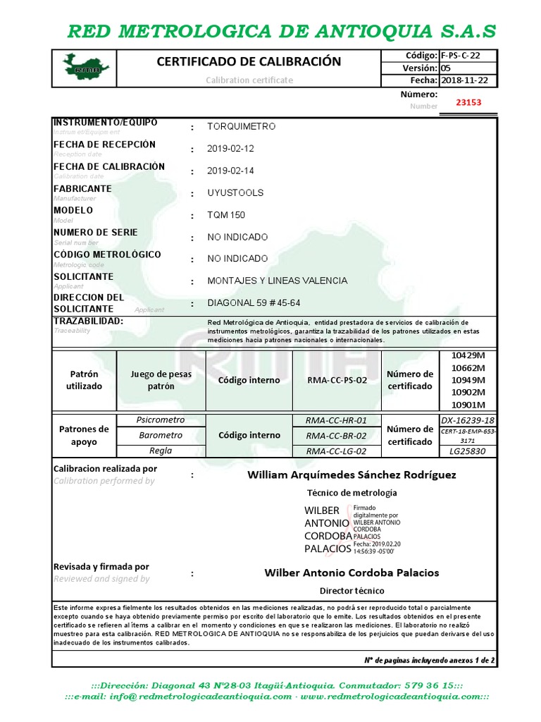 Tyghj | PDF | Metrología | Calibración