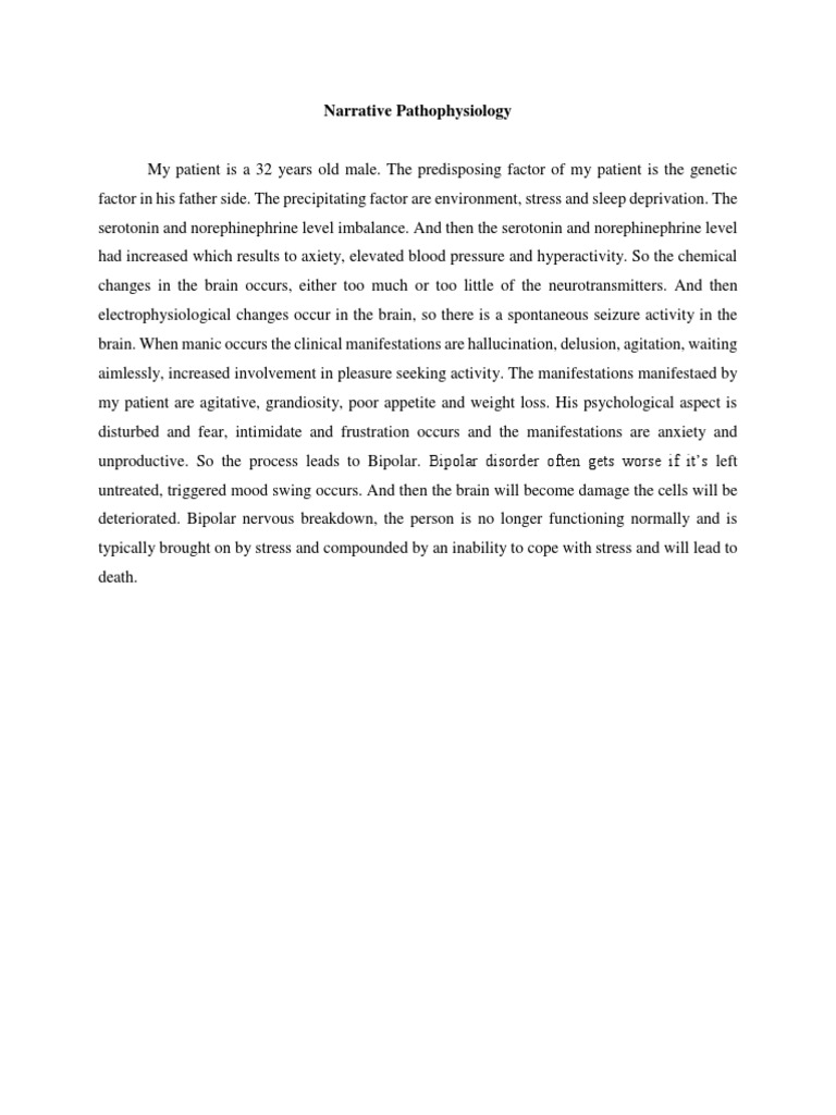 Pathophysiology of Bipolar Disorder | PDF