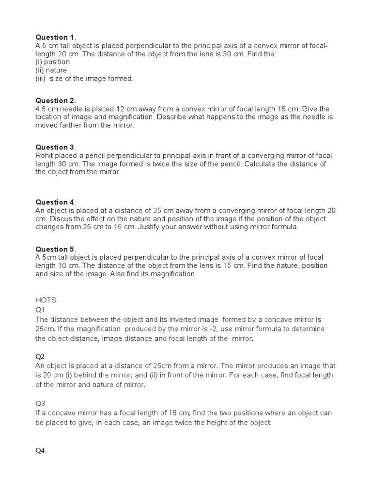 Mirror Numericals | PDF