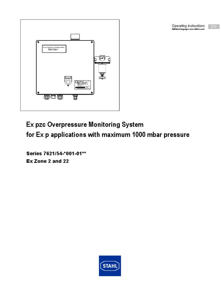 Manual STAHL Ex PZC Overpressure Monitoring System | PDF | Switch | Relay