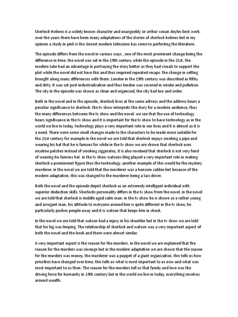 A Study in Pink | PDF | Sherlock Holmes | Crime Thriller