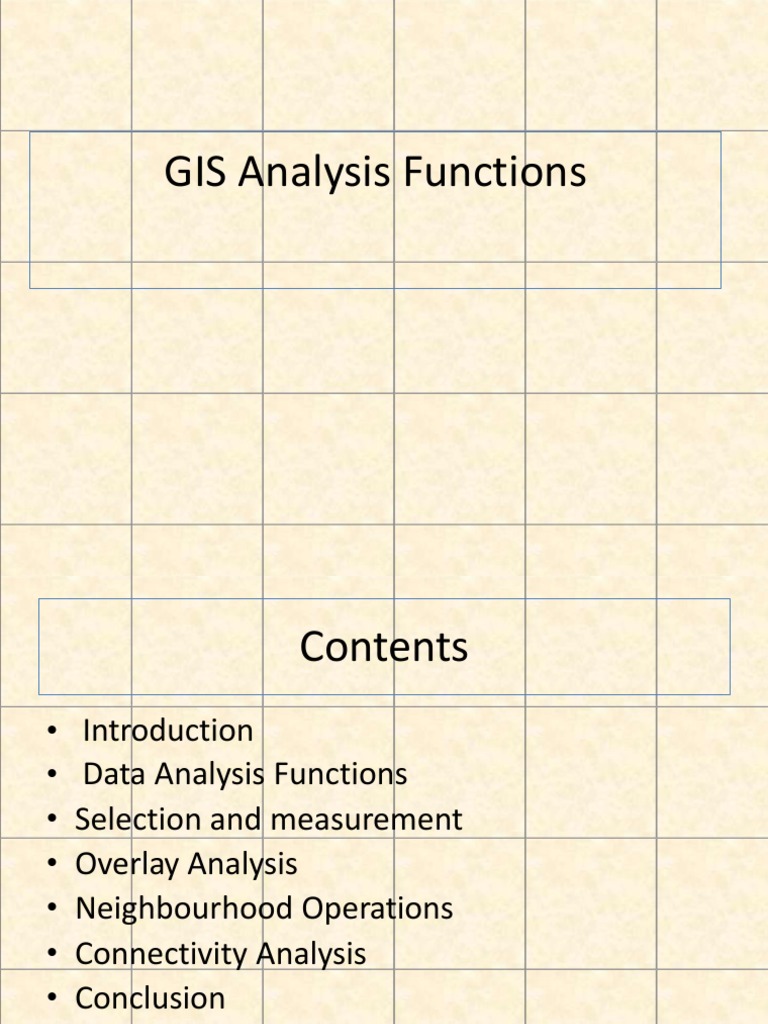 Gis Analysis Function | PDF | Spatial Analysis | Geographic Information System